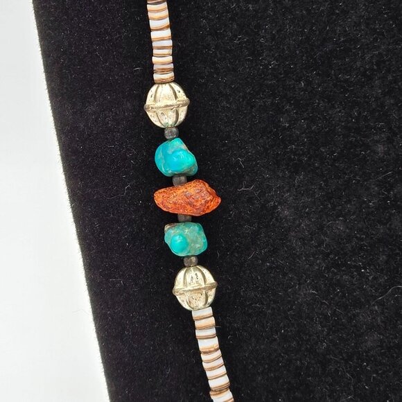 Native American | Jewelry | Vtg Native American Heishi Turquoise Amber ...